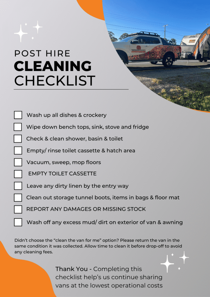 Caravan Cleaning Expectations : Three Burrows Adventure Hire
